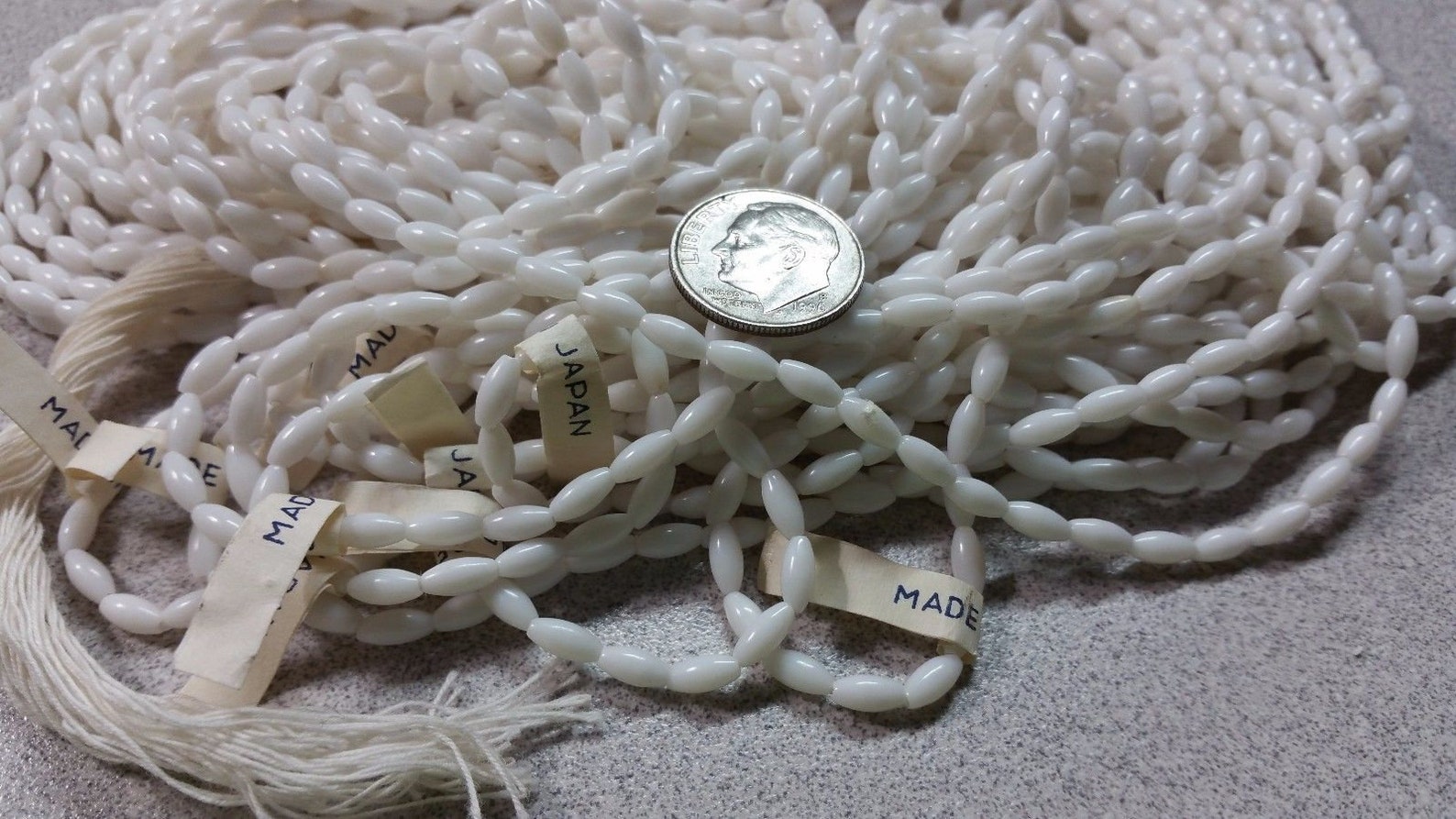 Vintage Japanese Glass White Glass Rice Beads 6mm X 3mm 5 - Etsy