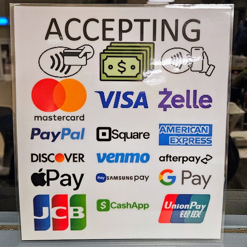 Payments Accepted Sign - Etsy