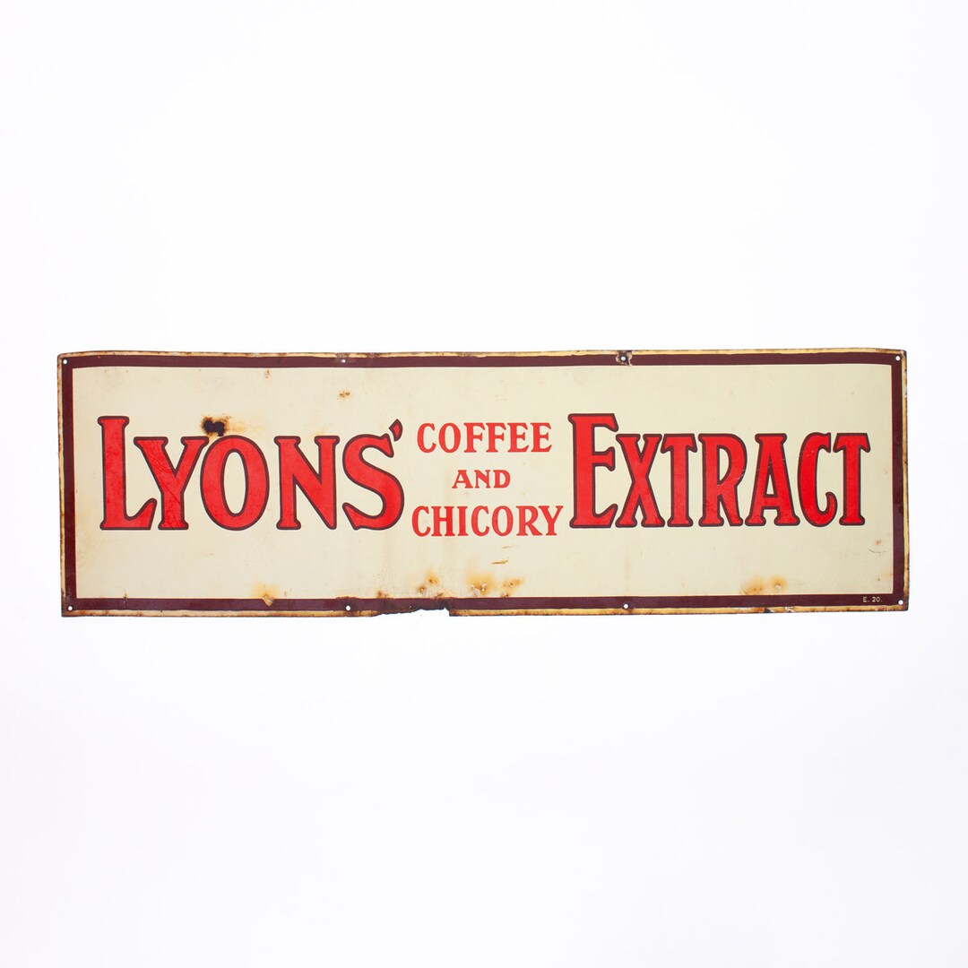 Early 20th Century Pre-war Enamel Advertising Sign for Lyons - Etsy