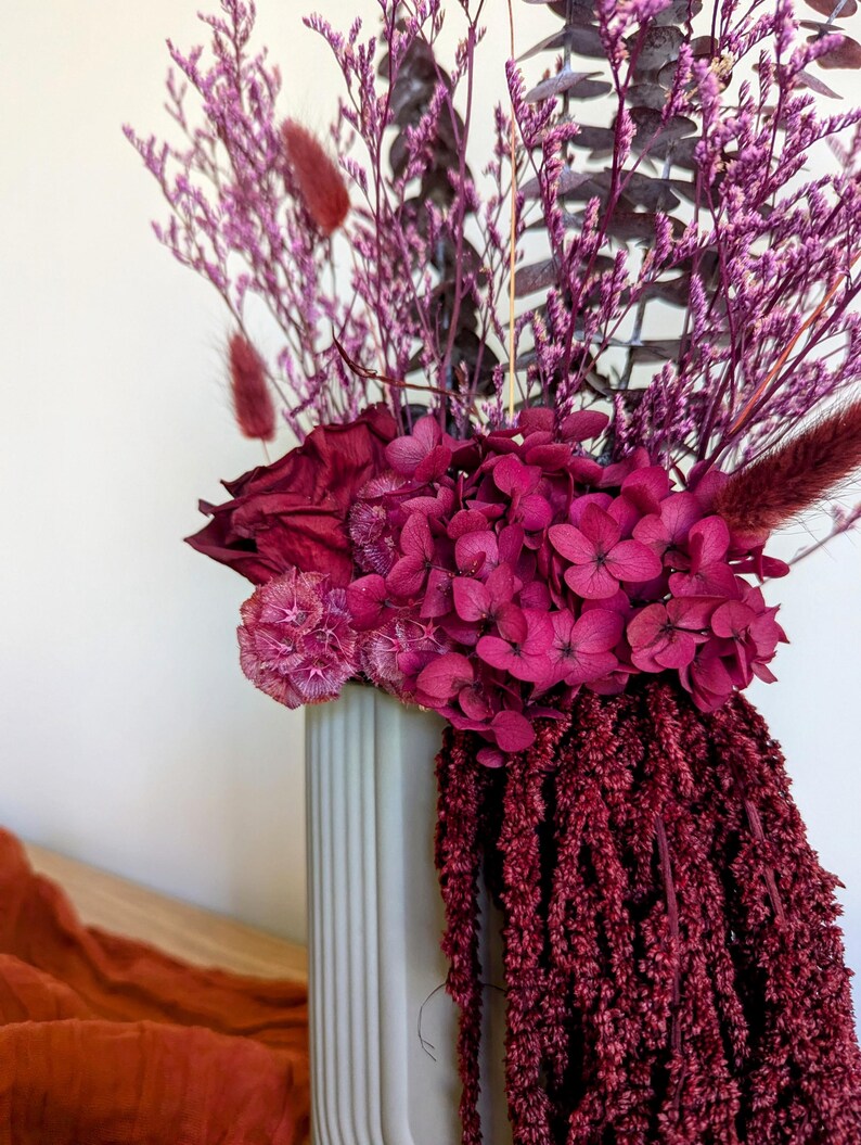 Ruby Red Preserved Floral Arrangement - Etsy