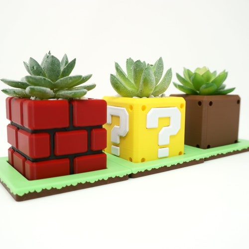 Super Mario Planters Flower Pots Super Mario Planter - Etsy