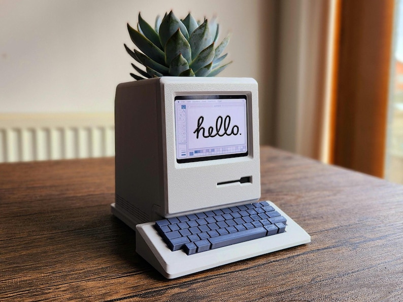 Macintosh Planter Flower Pot Desk Organiser Office Decor Home Decor ...