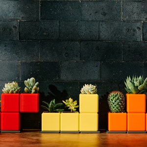Tetro Garden Flower Pots - Retro-inspired Gaming Decor for Indoors and ...