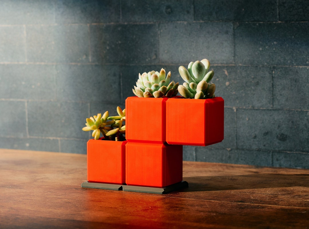 Tetro Garden Flower Pots - Retro-inspired Gaming Decor for Indoors and ...