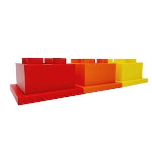Building Blocks Flower Pots Multiple Colours Stackable Planters Gift ...