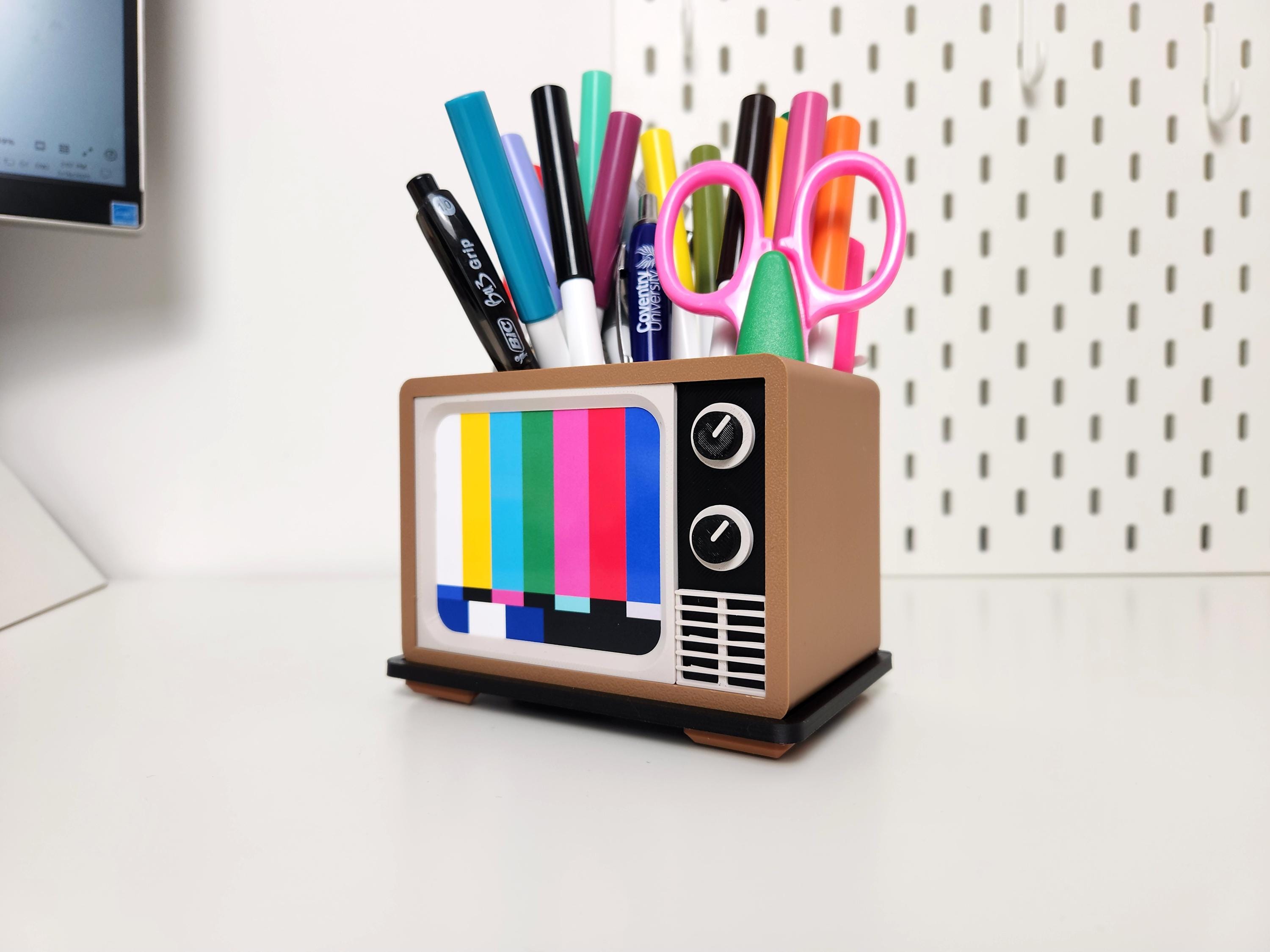 80's Retro CRT TV Flower Pot & Desk Organizer – Customizable Screen! - Etsy