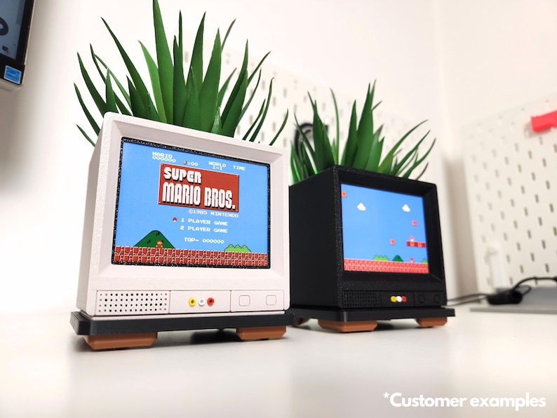 Retro CRT TV Flower Pot & Desk Organizer – Customizable Screen! - Etsy