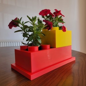Building Blocks Flower Pots Multiple Colours Stackable Planters Gift ...