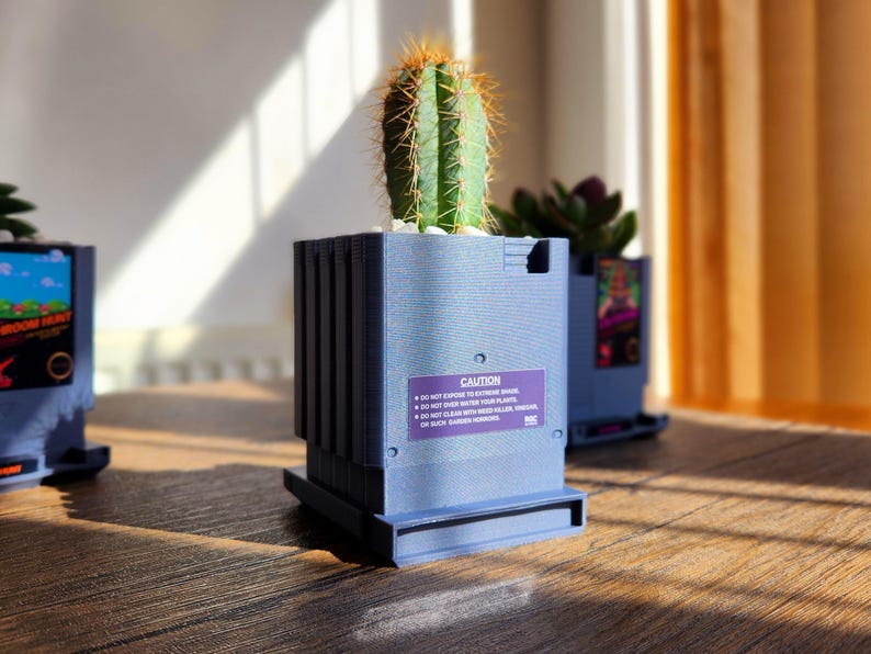 Retro Game Cartridge Flower Pots Planters Desk Organiser Office Decor ...