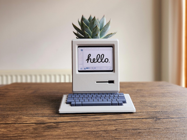 Macintosh Planter Flower Pot Desk Organiser Office Decor Home Decor ...