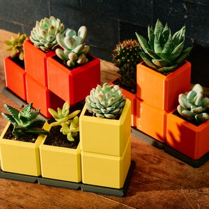 Tetro Garden Flower Pots - Retro-inspired Gaming Decor for Indoors and ...