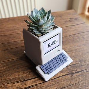 Macintosh Planter Flower Pot Desk Organiser Office Decor Home Decor ...