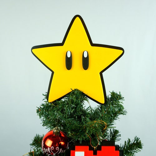 Super Mario Star Tree Topper - Etsy