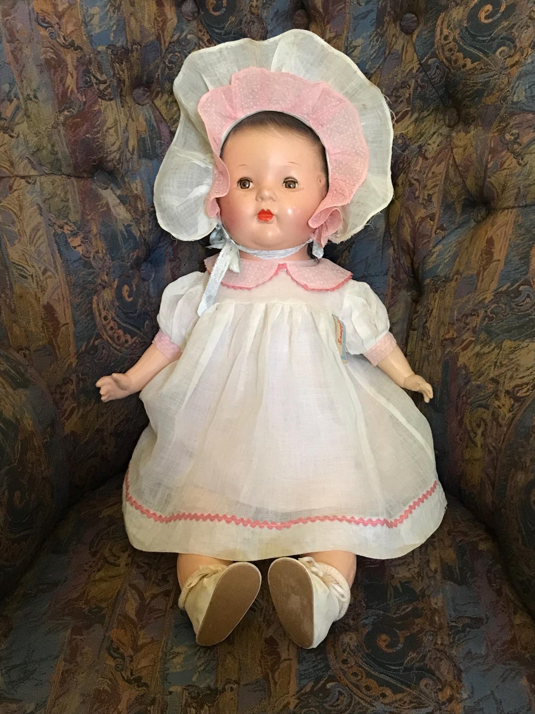Dee and Cee Snuggles 22inch Cloth Body/composition Doll, 1950’s ...