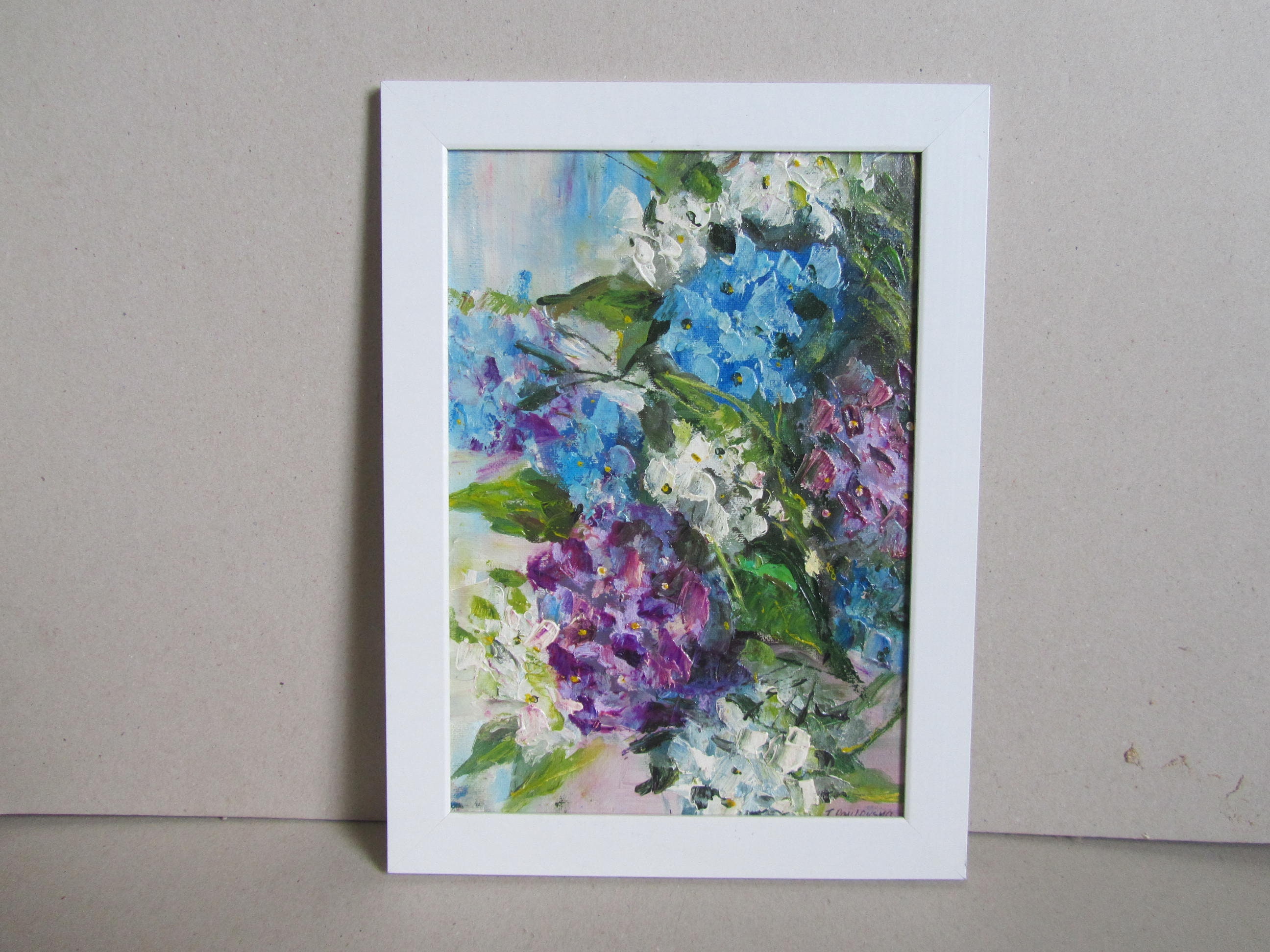 Hydrangea Oil Painting Hydrangea Colorful Painting Hydrangea - Etsy