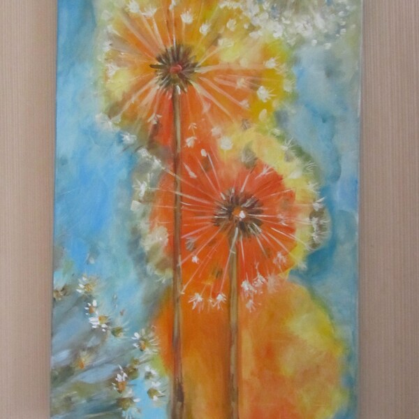 Dandelion Painting - Etsy