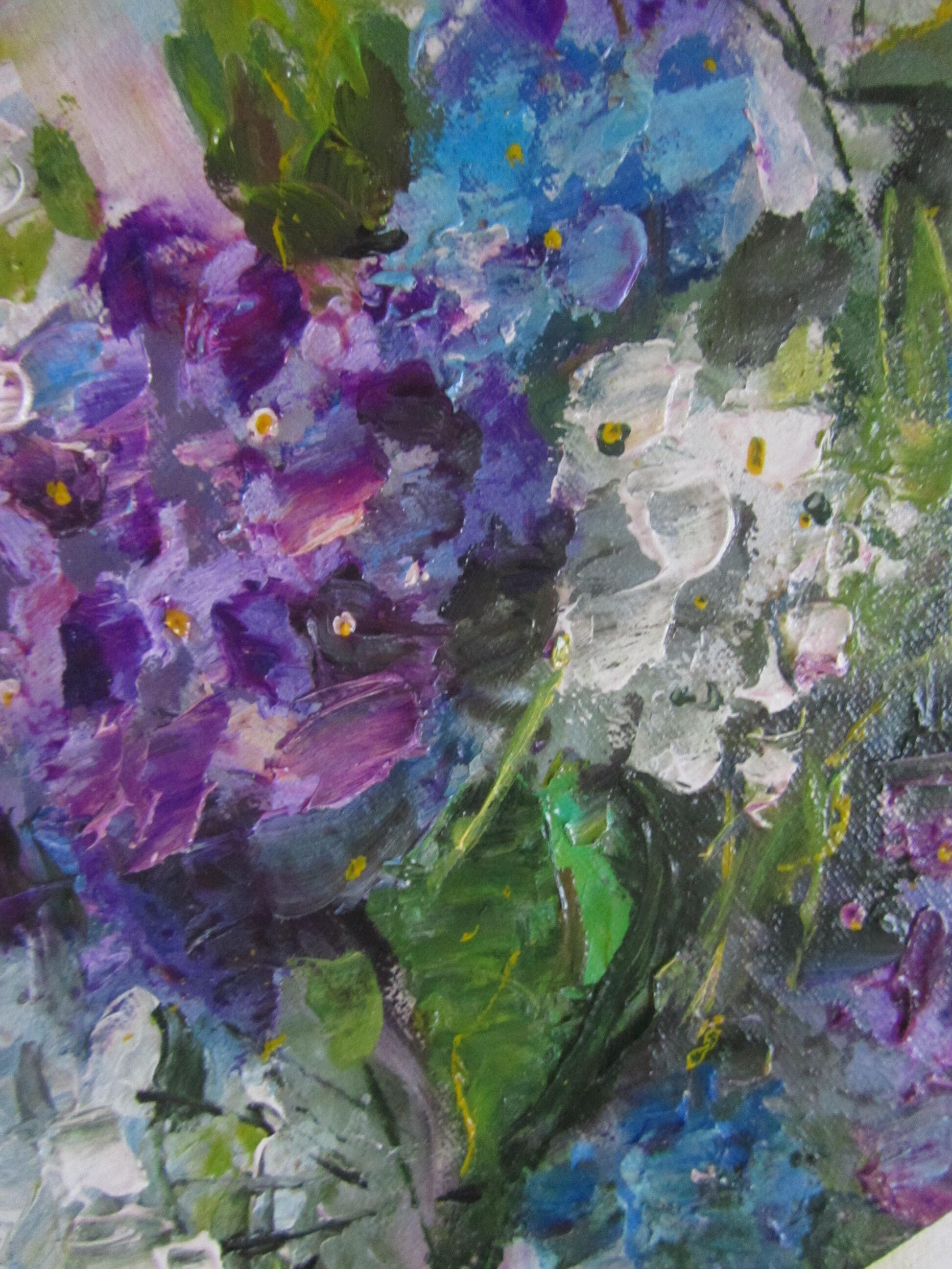 Hydrangea Oil Painting Hydrangea Colorful Painting Hydrangea - Etsy