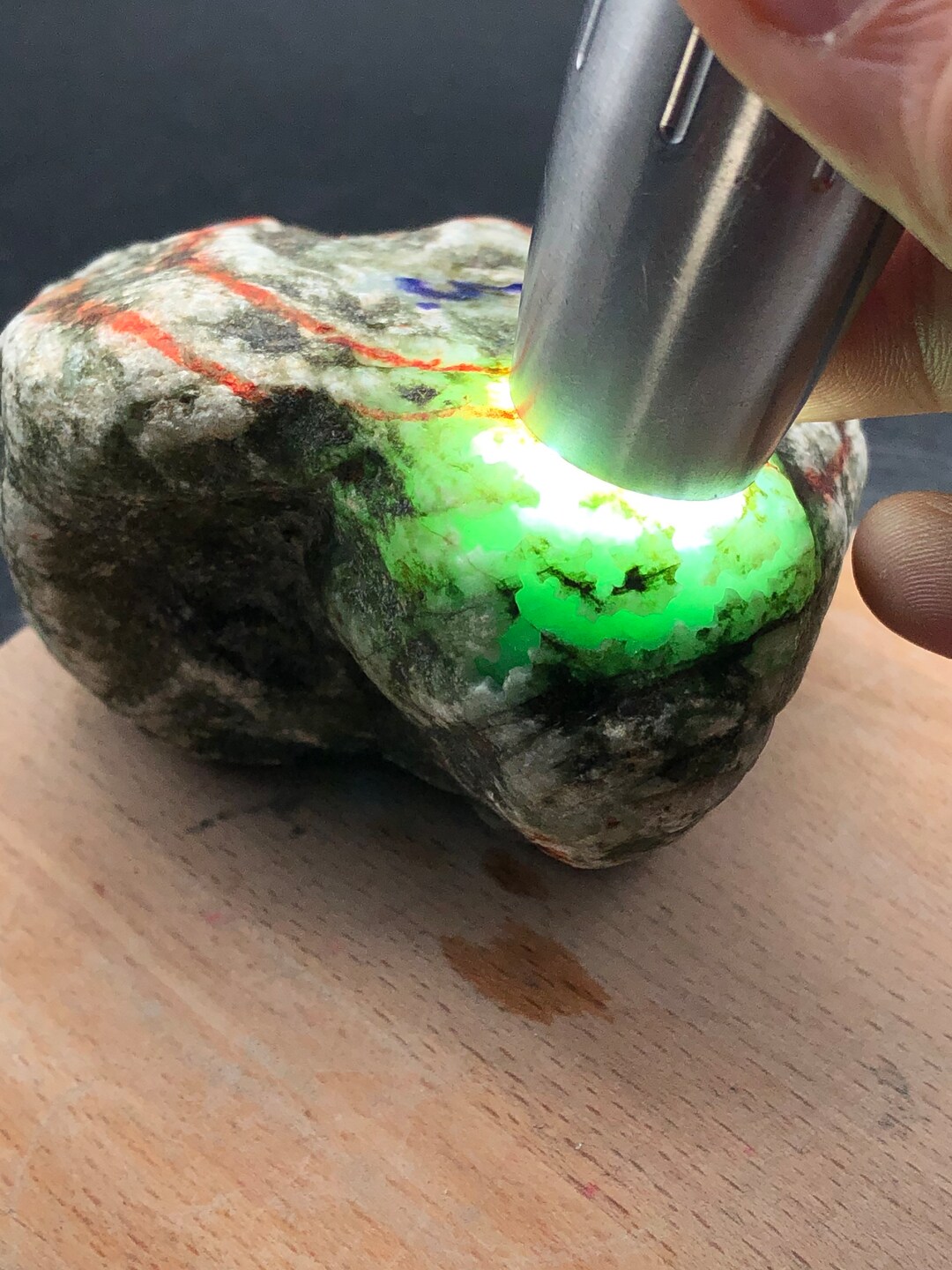 644g,icy,jadeite Jade,burmese Jade Rough,burma Jade Stone,raw Jadeite ...