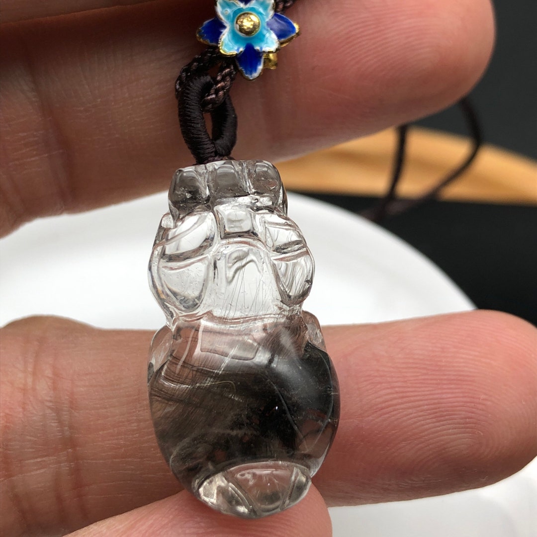 Luxury Brookite Pixiu Pendant: Master-carved High Vibration Crystal ...
