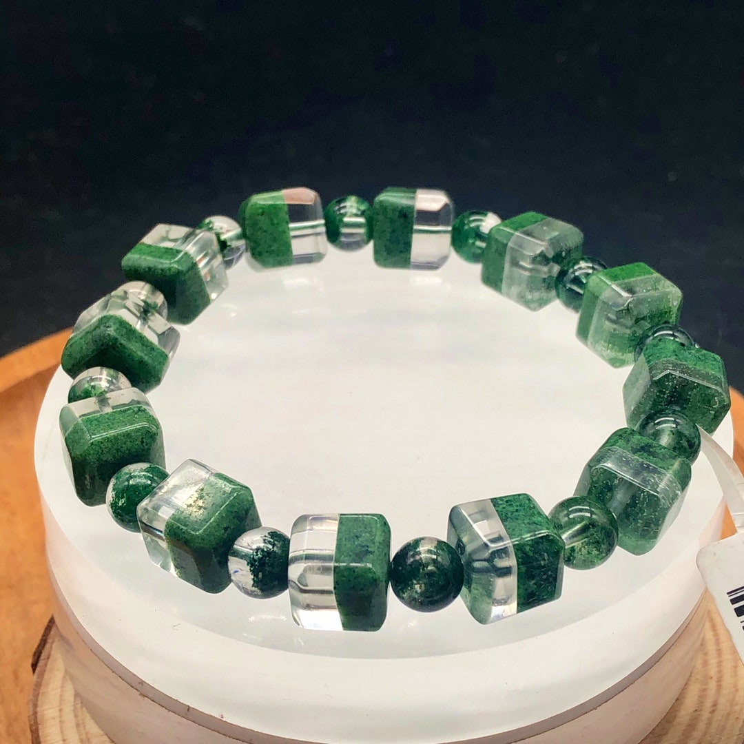 Premium,imperial Green,lodolite Bracelet,garden Quartz ,crystal ...