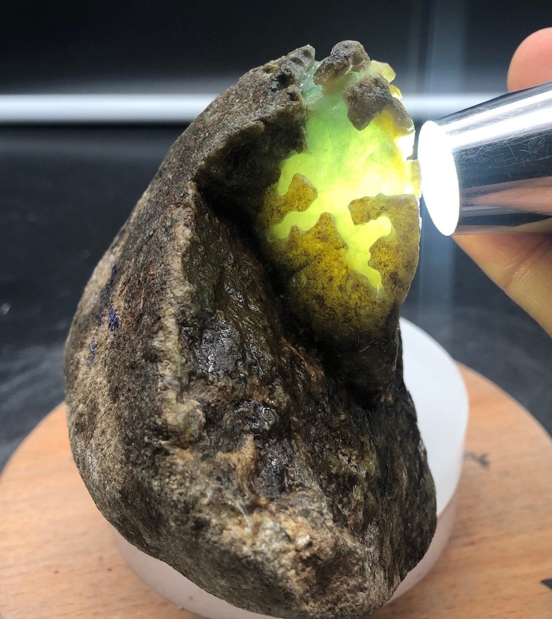 750g ,burmese Jade Stone,raw Jadeite Rough,jadeite,tree Bark Skin ...