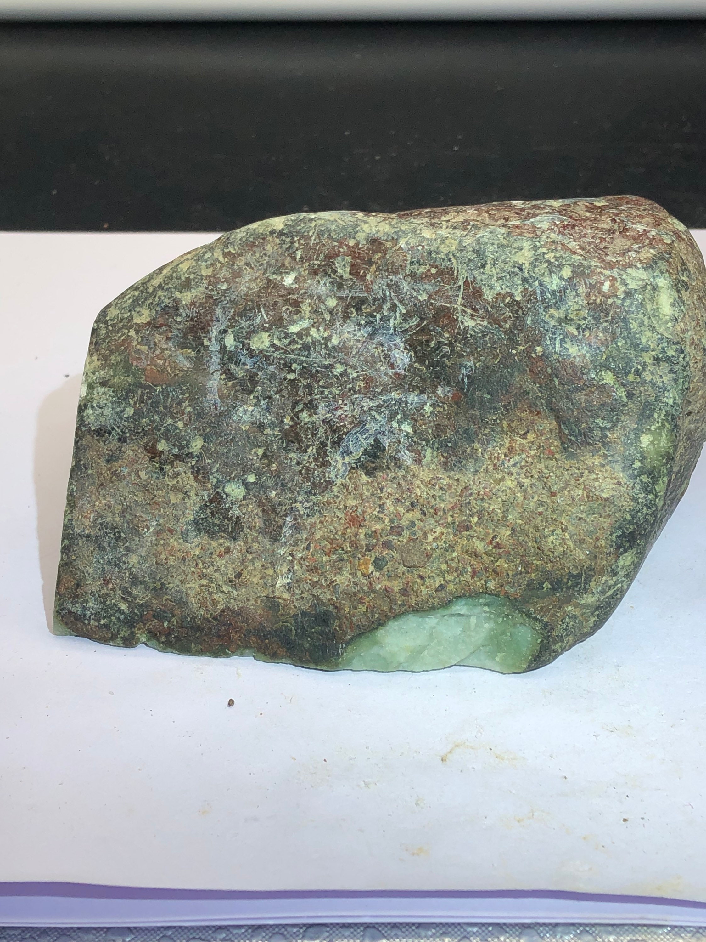 1.1kg,jade Rough,burmese Jade Stone, Raw Jadeite Slab,jadeite Jade ...