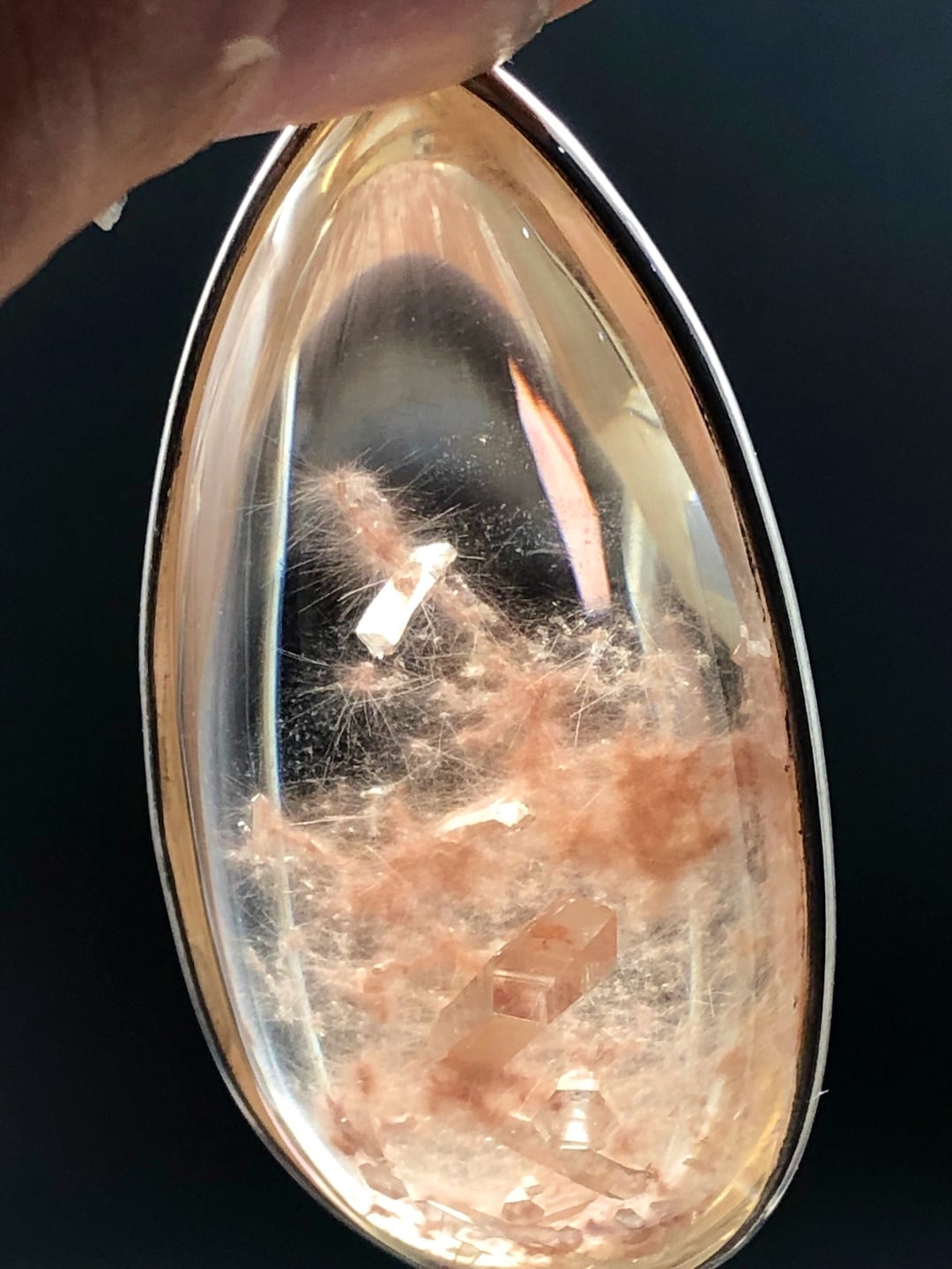 Rare,rabbit Hair,crystal Pendant,amphibole, Crystal, Jewelry, Healing ...