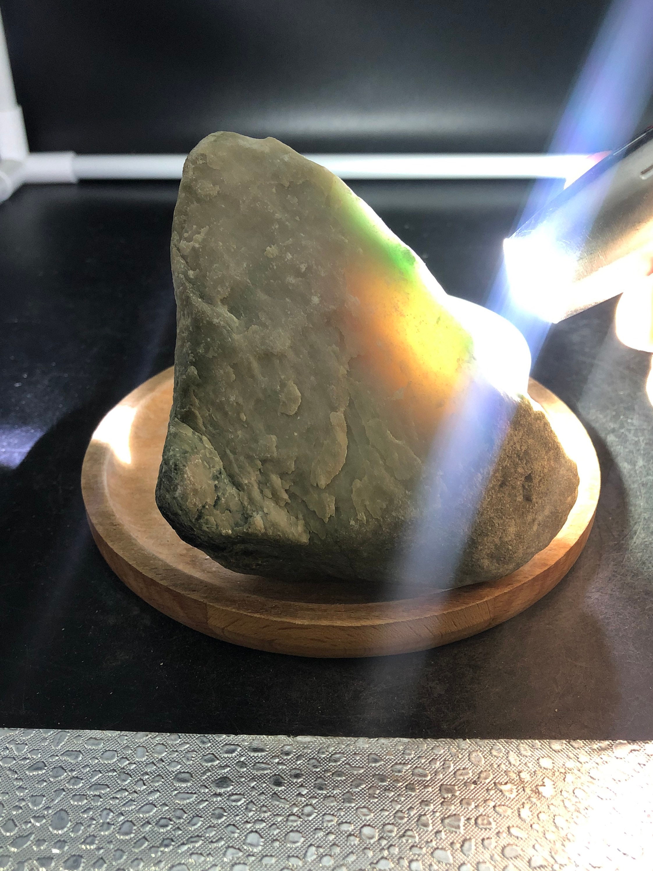 550g,burmese Jade Rough,yang Green Rainbow,raw Jadeite Rough,jadeite ...