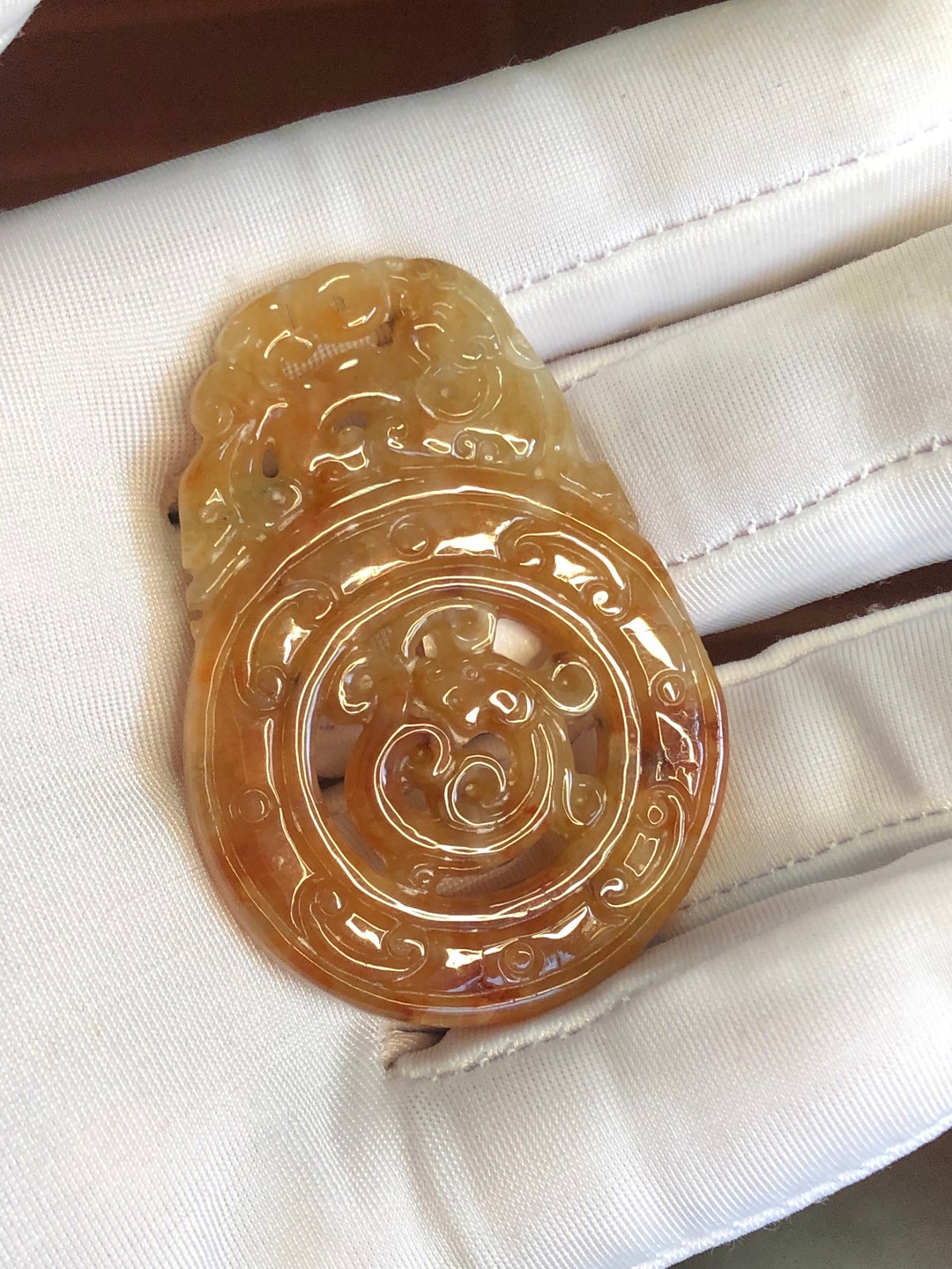 Vintage Look,yellow Jade Pixiu,burmese Jade,fengshui Jadeite Jewelry ...