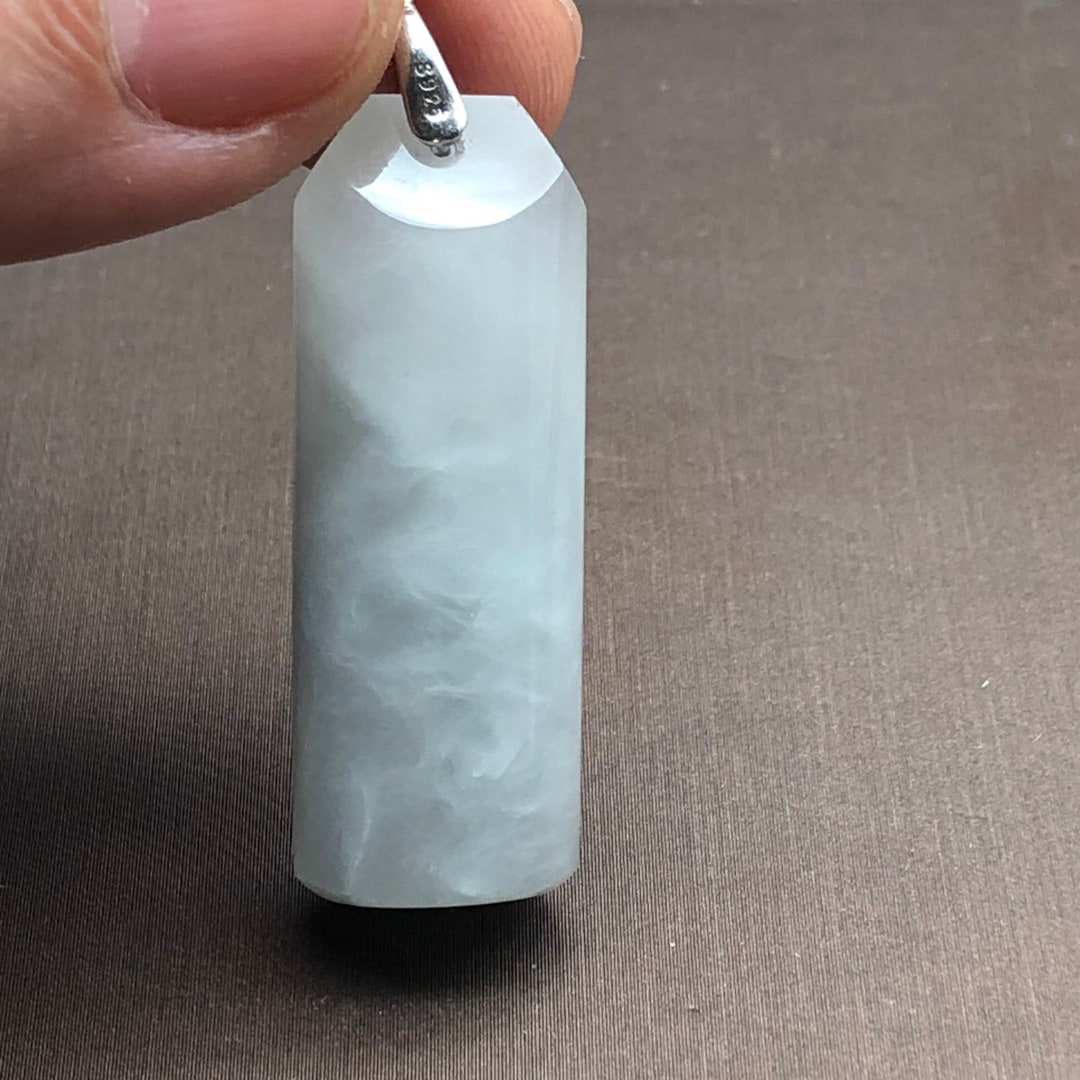 Rare Crystal, Greyish Blue,rabbit Hair Pendant,amphibole Crystal ...