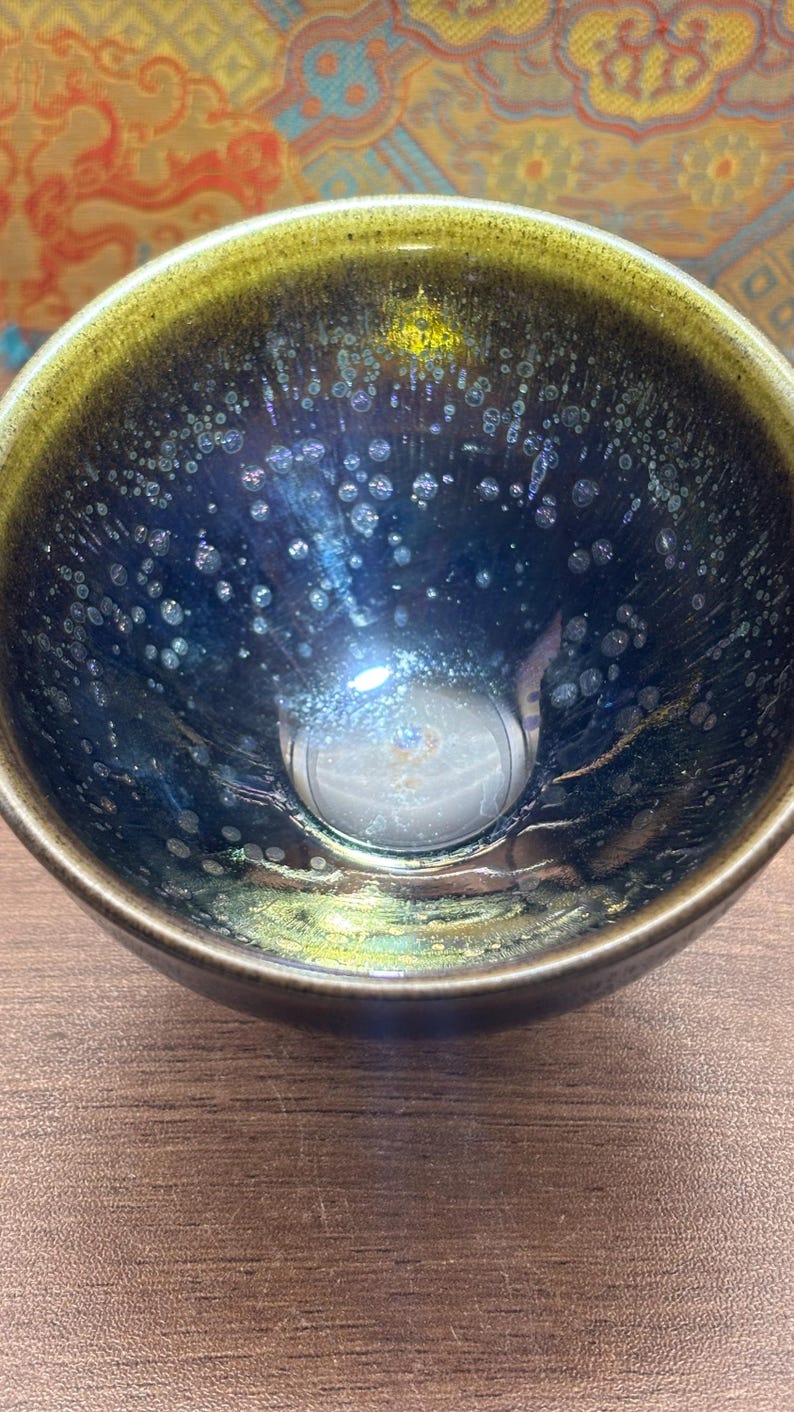 Breathru,golden Jianzhan Tea Cup,black Glazed Turn Gold, Handmade ...