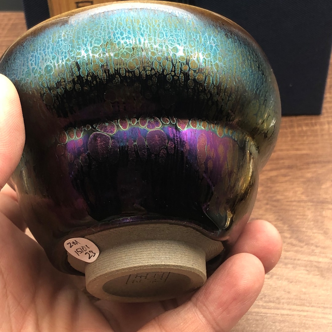 Handmade Tenmoku Teacup ,golden Rainbow, Cup,tianmu,jianzhan,tenmoku,jianzhan Tea Cup,art Tea ...