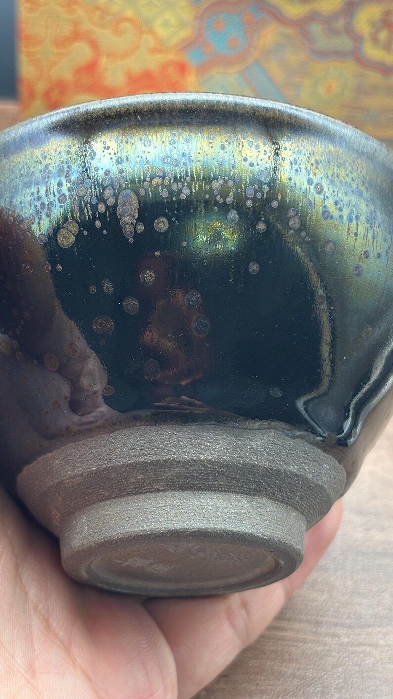 Breathru,golden Jianzhan Tea Cup,black Glazed Turn Gold, Handmade ...