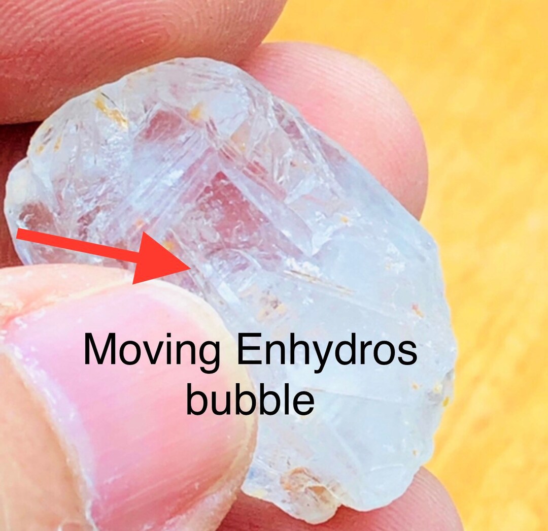 Big Bubble Moving Enhydros Quartz ,lemurian Enhydros Crystal Pendant ...