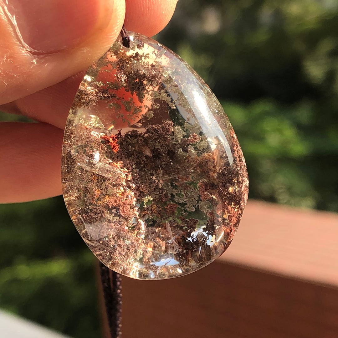Rare,garden Quartz Pendant,unique Crystal Point Inclusion,crystal ...