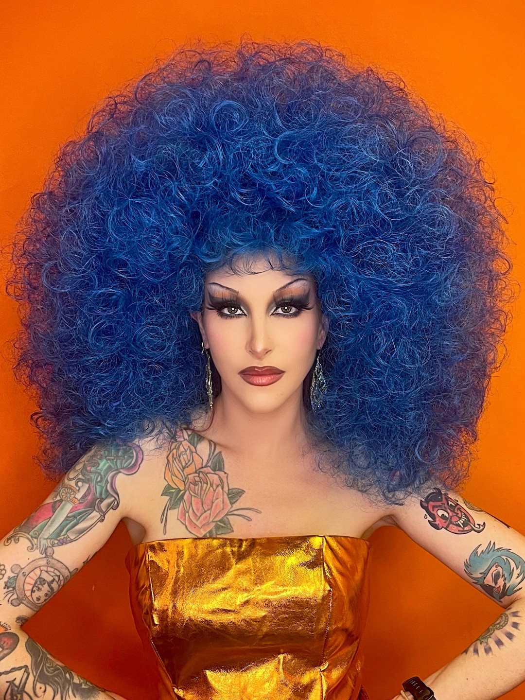 Mega Curl Disco Perm - Custom Drag Queen Lace Front Wig - Etsy