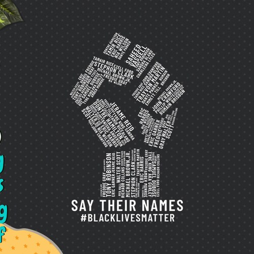 Say Their Names Svg Equal Rights Clipart Black Lives - Etsy