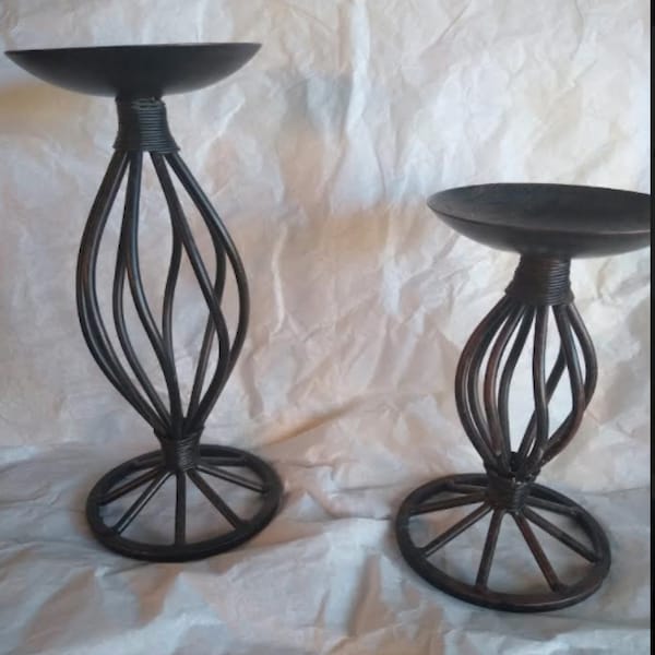 Iron Candlesticks - Etsy