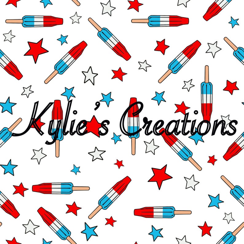 4th of July Seamless Pattern Design, Independence Day, Red, White, and ...