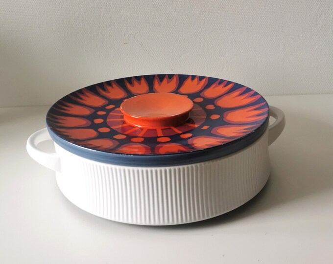 German Retro Cookware, Ceramic Flammfest, Thomas Germany, Orange and ...