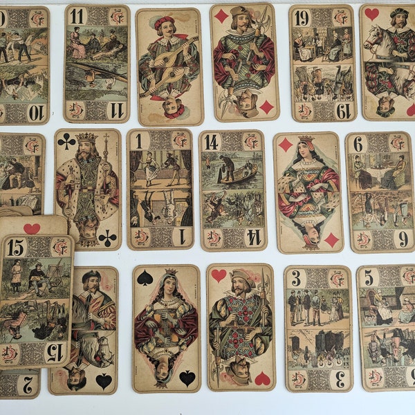 Antique Tarot Cards - Etsy