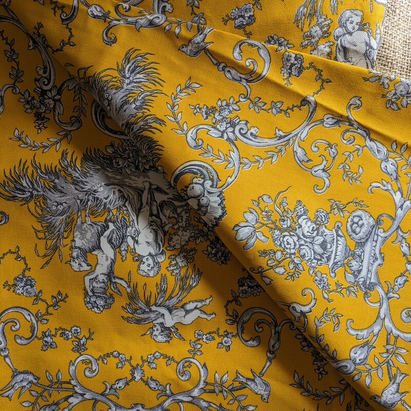 Yellow Chinoiserie Fabric - Etsy
