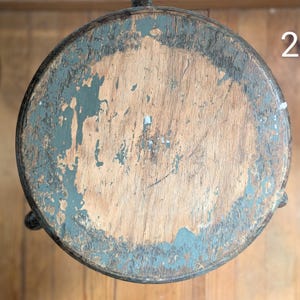 Heavy Vintage Industrial, Retro Stool, Wood and Metal Vintage Seating ...