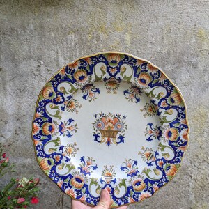 Antique French Plate, Beautiful Handpainted Ornate Plate, Decorative ...