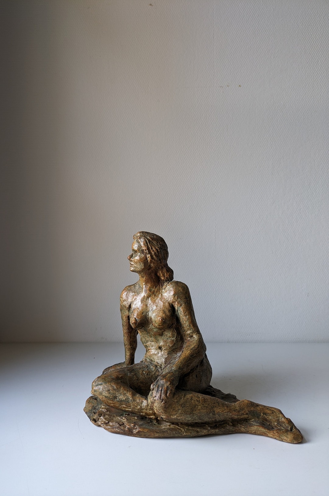Vintage Nude Sculpture French Vintage Handmade Female Nude Sculpture