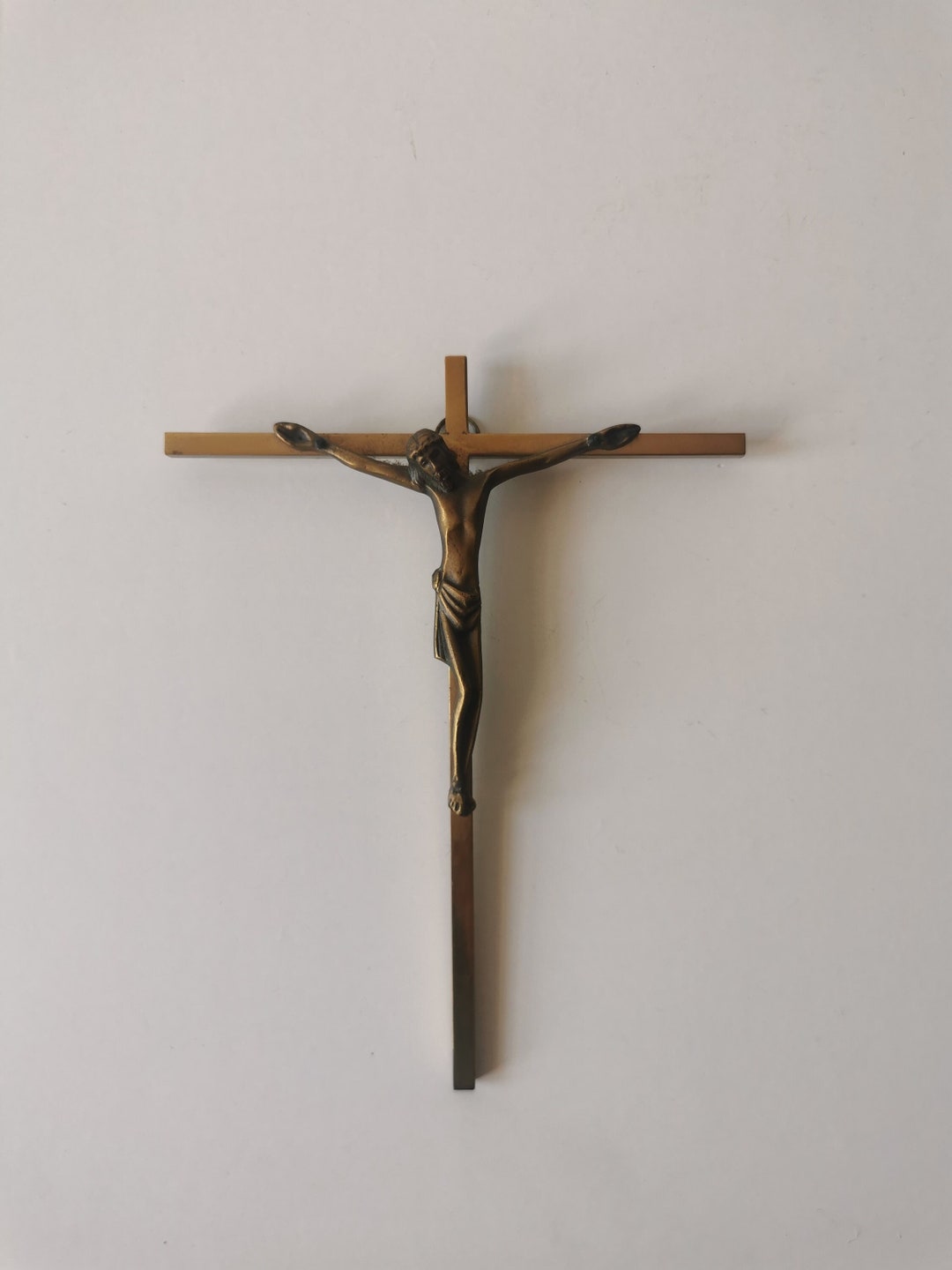 Simple Bronze Vintage Crucifix of Christ French Vintage - Etsy