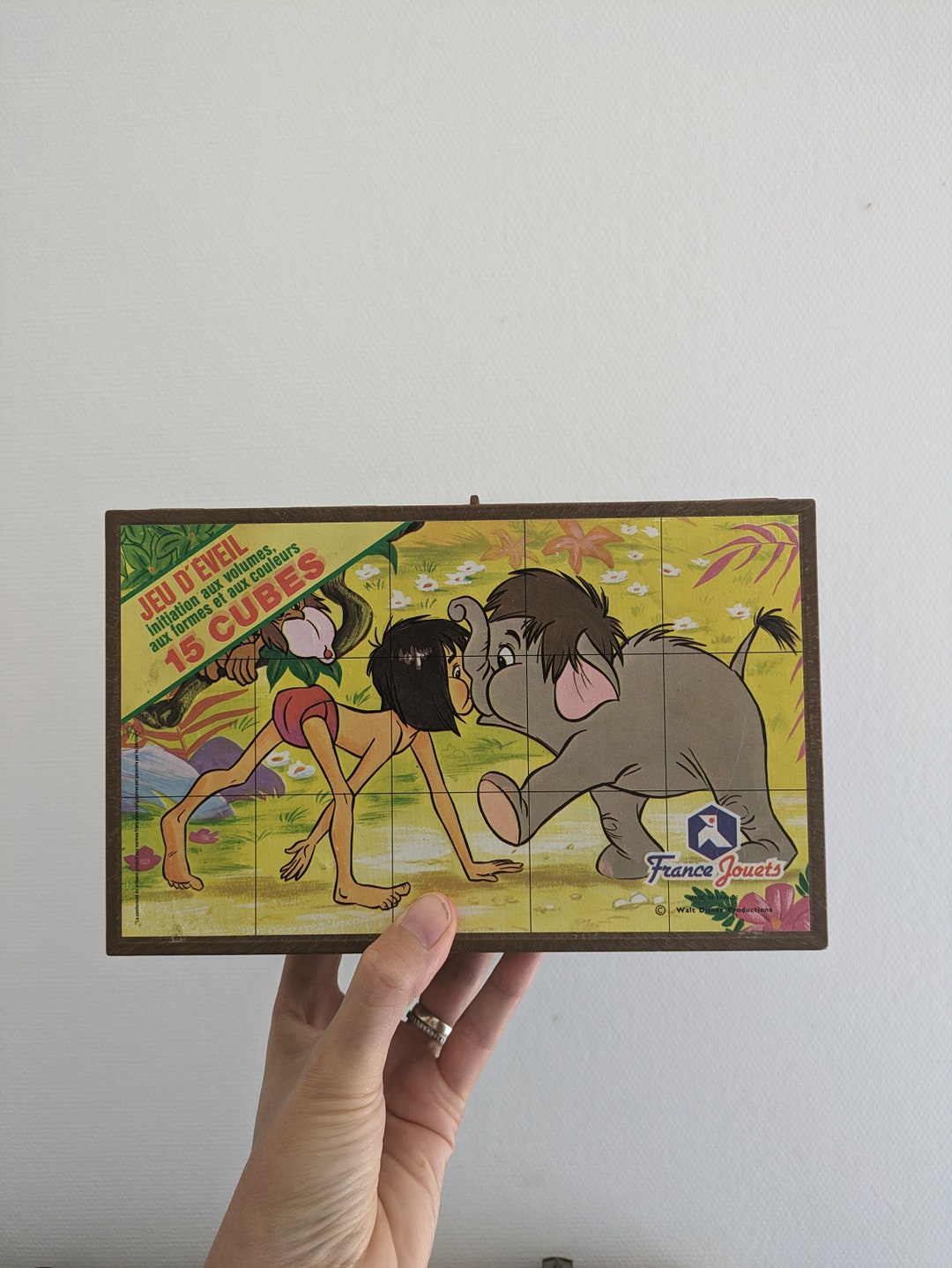 Vintage Disney Game, Collectable French Retro Block Puzzle Game, France ...