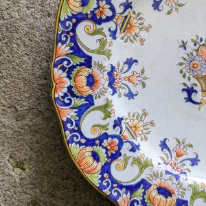 Antique French Plate, Beautiful Handpainted Ornate Plate, Decorative ...