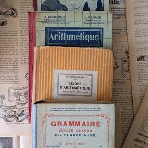 1930s French Vintage School Books, Bundle of 4 French Grammar ...
