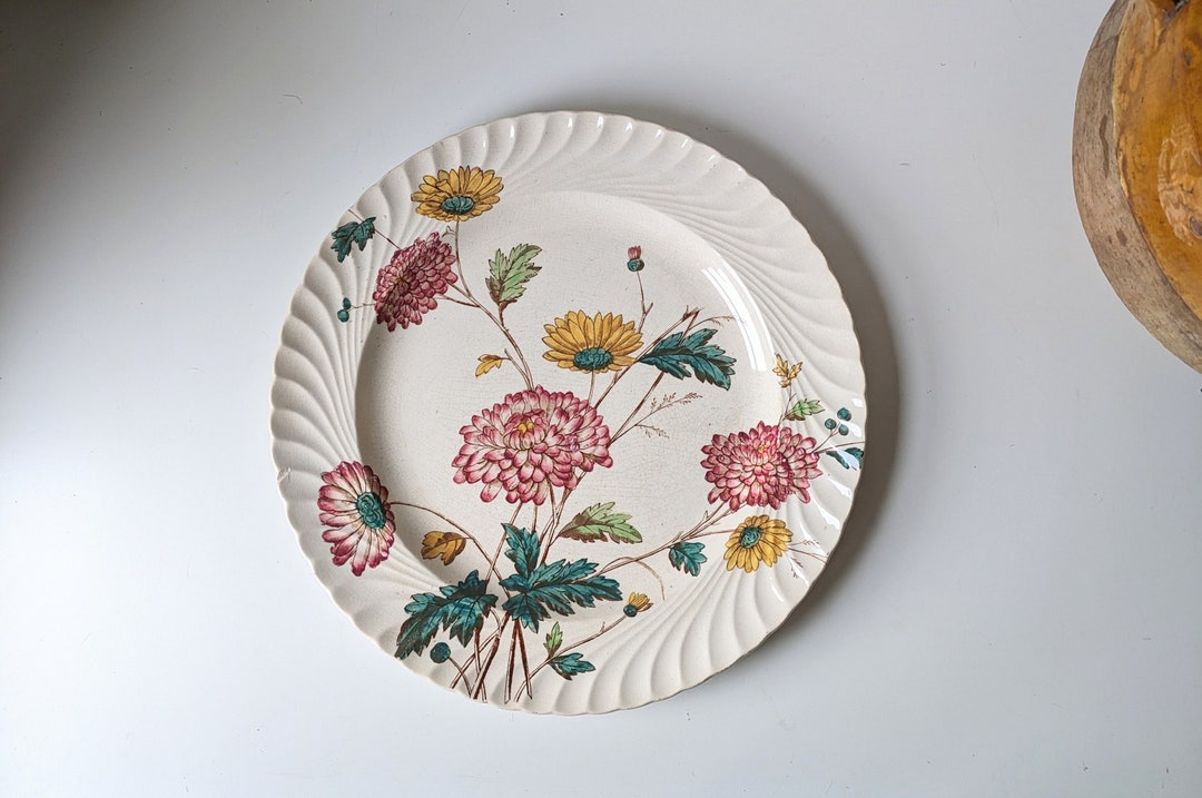 Antique French Plate by Emile Bourgeois, Made in Paris 19th Century ...